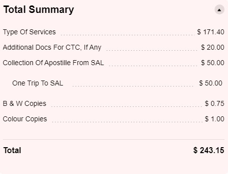 Singapore Notary Public Fee Calculator by ICA Translation Services